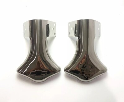 Pair Chevy Bowtie Logo Custom Muffler Exhaust Tail Pipe Deflectors ...