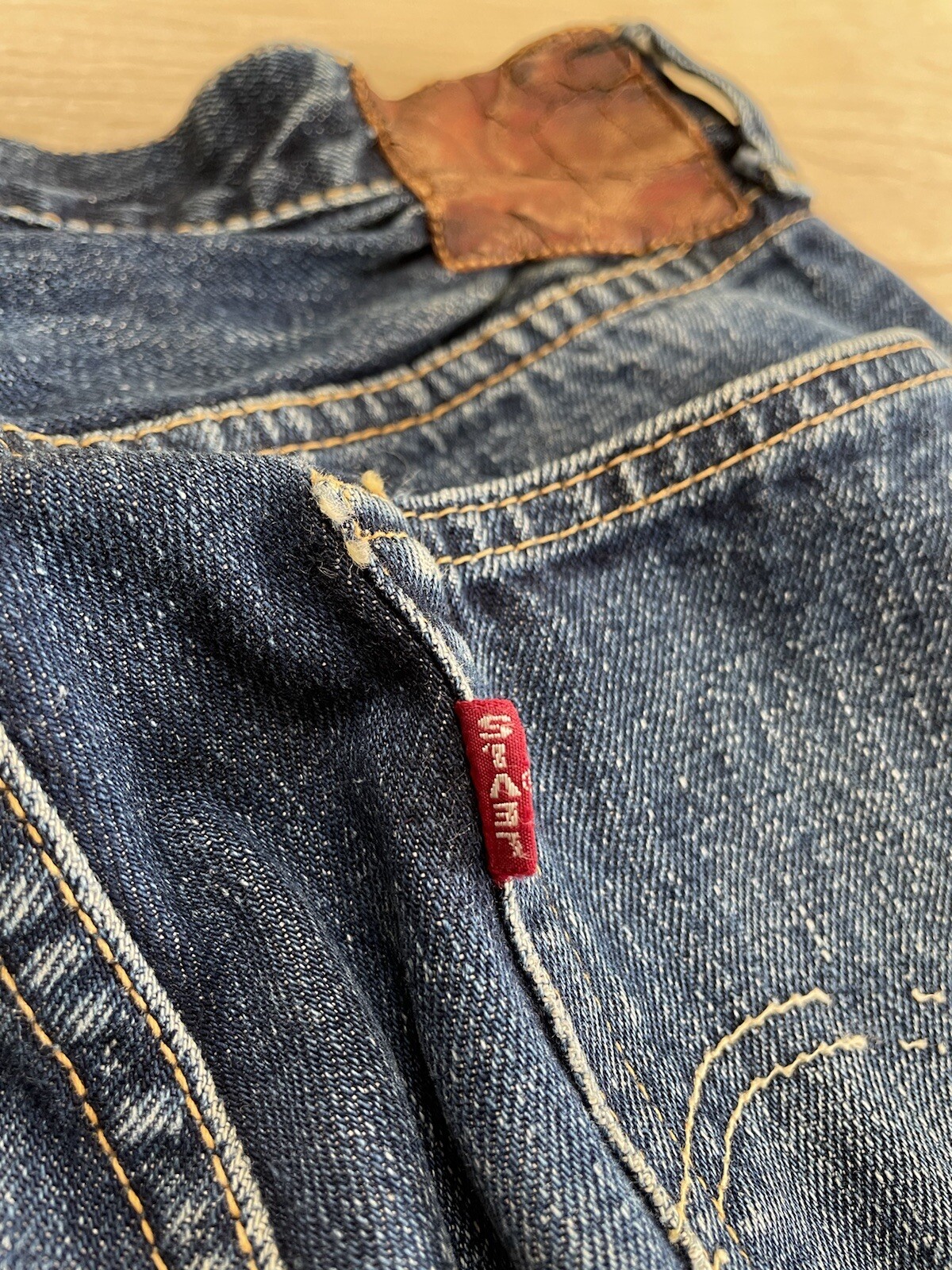 Levis 501 XX Hidden Rivet 1950s Leather Patch Big E Selvedge Jeans ...