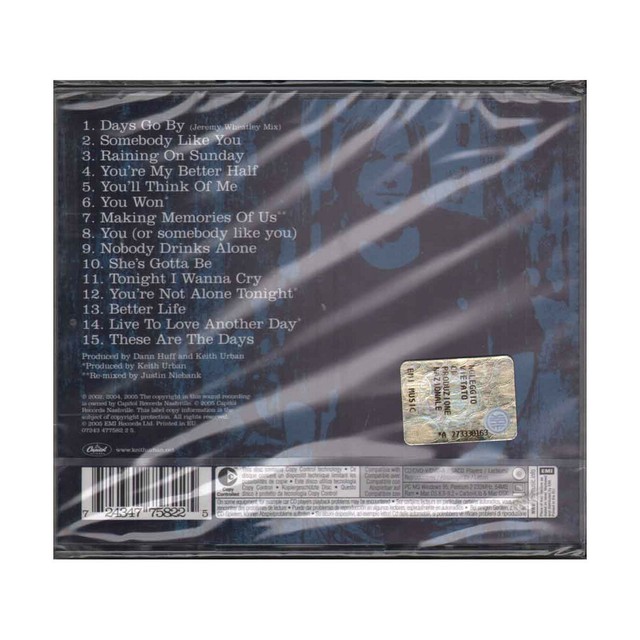 Keith Urban CD Days Go by / EMI - Capitol Records 07243 477582 2 5 for ...