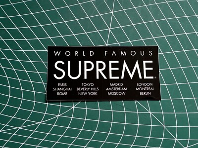 SUPREME NEW YORK WORLD FAMOUS STICKER BRAND NEW | eBay