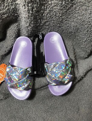 WONDER NATION GIRLS BRAID SLIDES SZ 12/13 NWT PURPLE COLOR Sku GR | eBay