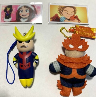 USJ My Hero Academia All Might Endeavor Keychain Plush Set of 2 From ...