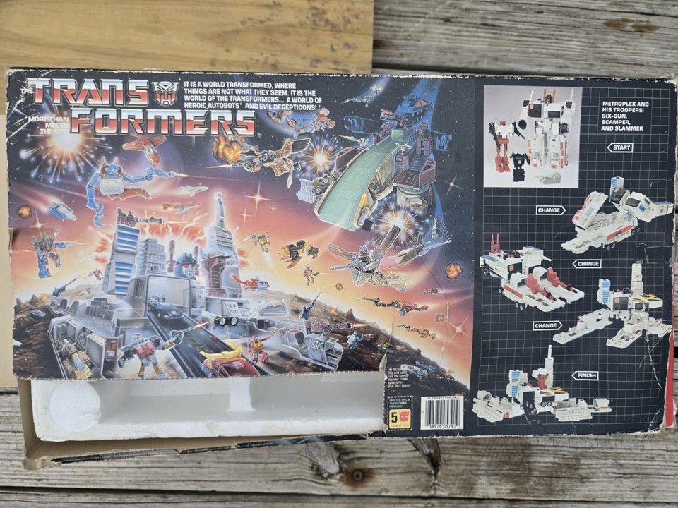 Metroplex W/BOX & INSERT 100% Complete 1985 Vintage G1 Transformers ...