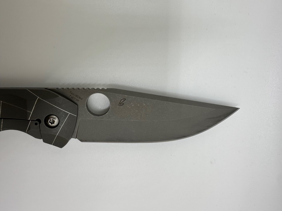 Spyderco Nirvana Gray Titanium S90V Stonewash Blade Knife C199TIP NEW ...
