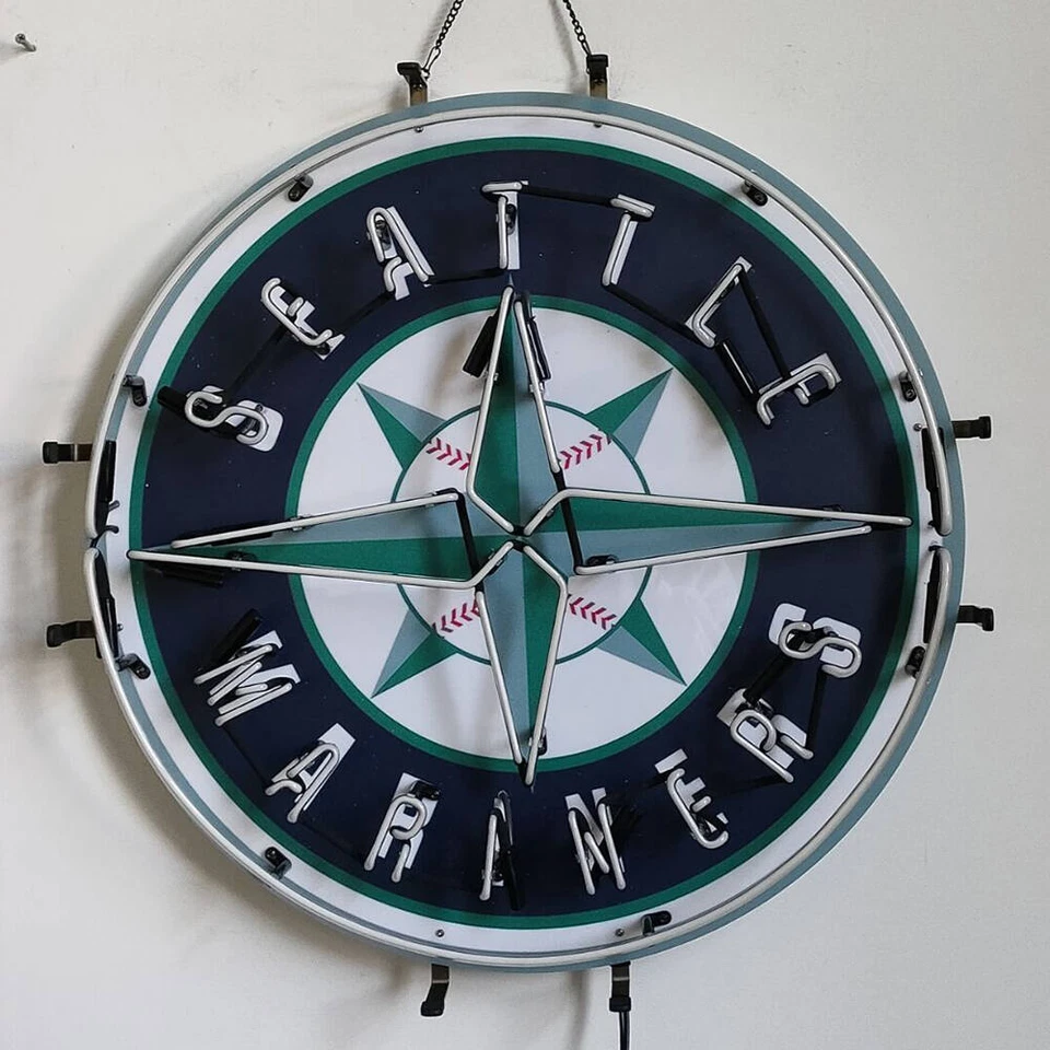 Seattle Mariners Baseball Neon Light Sign 24"x24" With HD Vivid ...