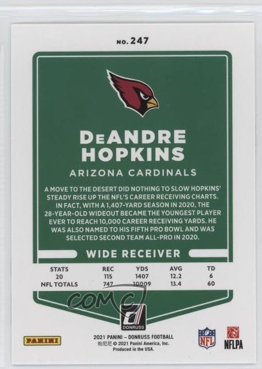 2021 Panini Donruss DeAndre Hopkins #247 | eBay