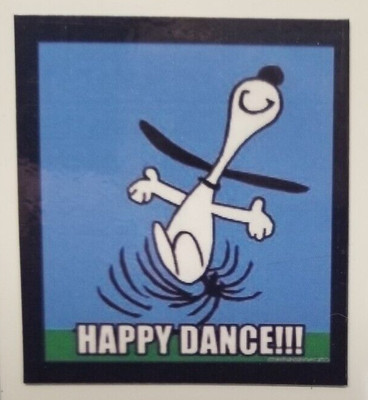 Happy Dance WOO HOO!! Snoopy Charlie Brown -MAGNET | eBay