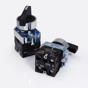 1PCS 220V 22MM Momentary On/Off/On Rotary Switch 3 Positions Black 2NO ...