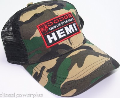 Ram summer mesh back hat Hemi army Camo base ball cap logo decal emblem ...