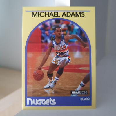 Michael Adams 1989-90 NBA Hoops Basketball Trading Card #24 YELLOW ...