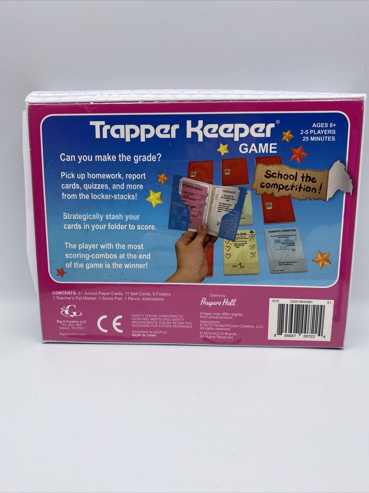 New Retro Trapper Keeper Game by Big G Creative - Unicorn- Card Game | eBay