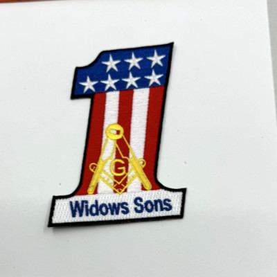 Widows Son #1 Masonic Patch with American Flag design and Masonic ...