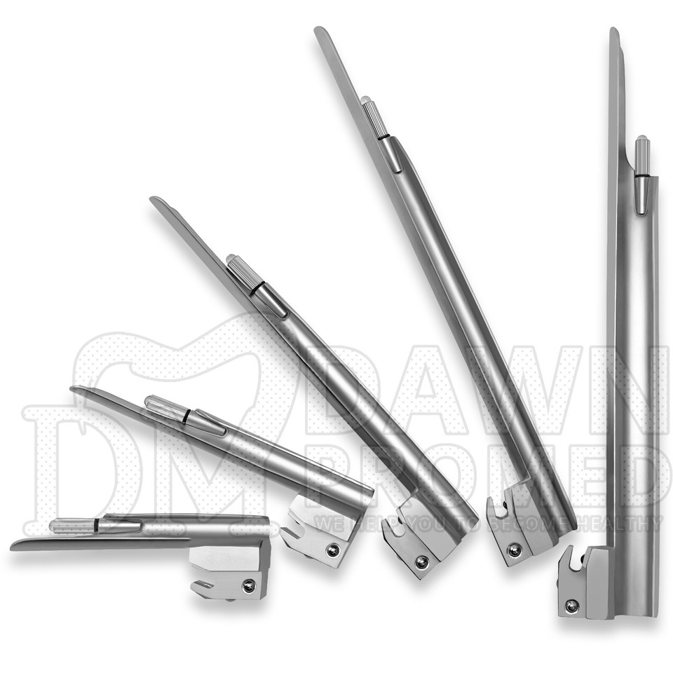 German Grade Macintosh & Miller Blades Laryngoscope Intubation 12 Pcs ...