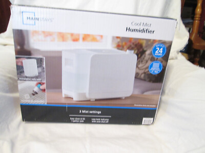 Mainstays Cool Mist Humidifier 1 gal MDH-0103JW White New In Box | eBay