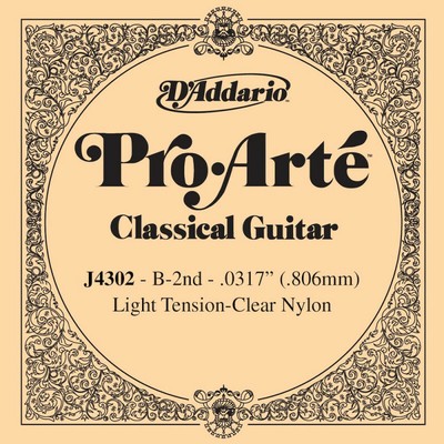 D'Addario Pro-Arte J4302, Light, deuxième corde - Corde au détail nylon ...