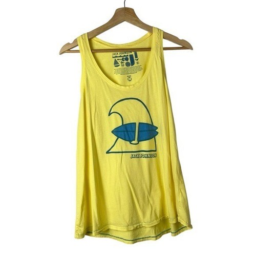 Jack Johnson Yellow Wave Tank Top M | eBay