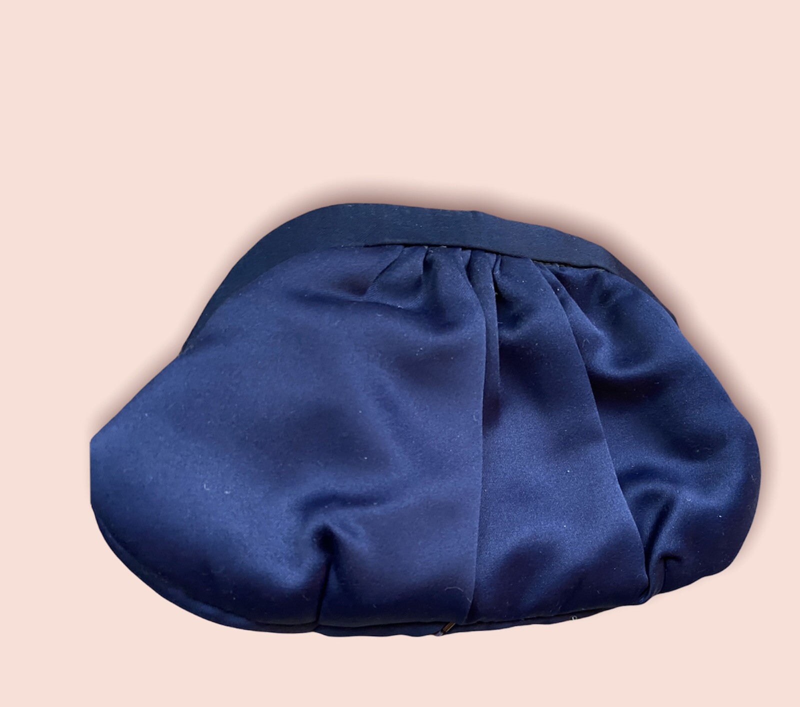 Vintage “Genie” Navy Blue Satin Beaded Clutch | eBay