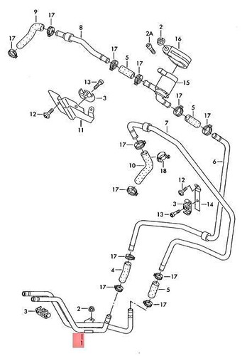 Genuine VW AUDI Touareg Q7 7L 7L6 7LA 7P5 7P6 4LB coolant pipe ...