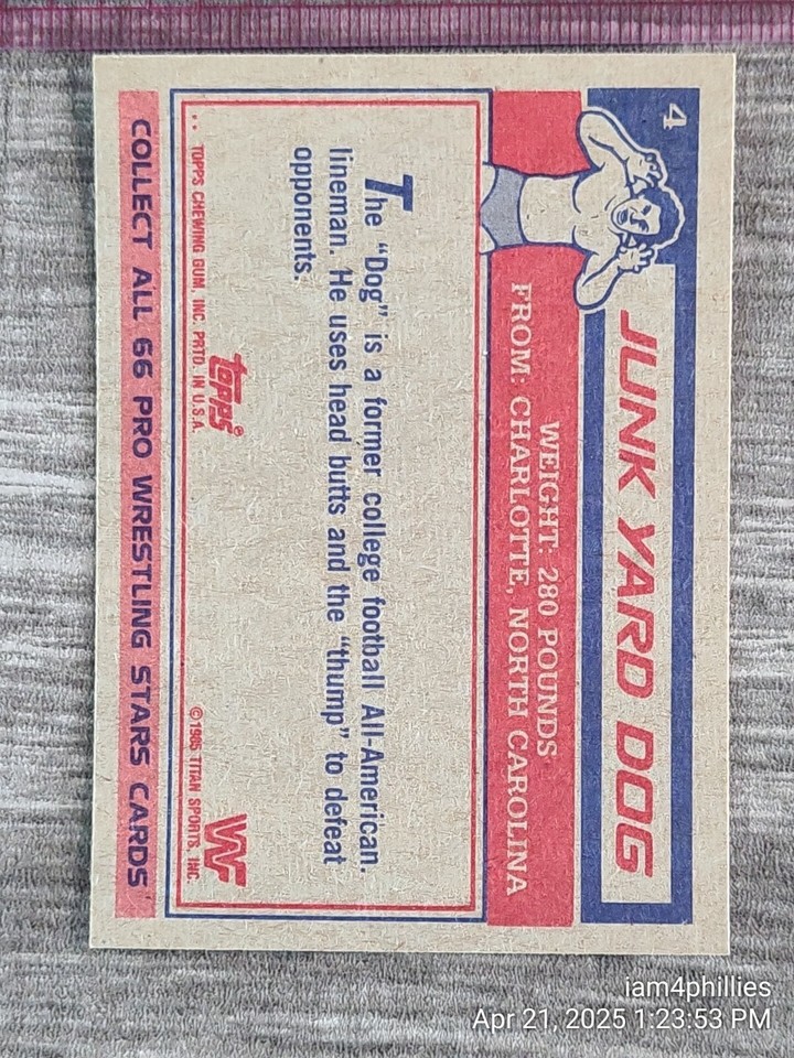 1985 Topps WWF Cards Complete Your Set - YOU PICK *Pack Fresh Sharp ...