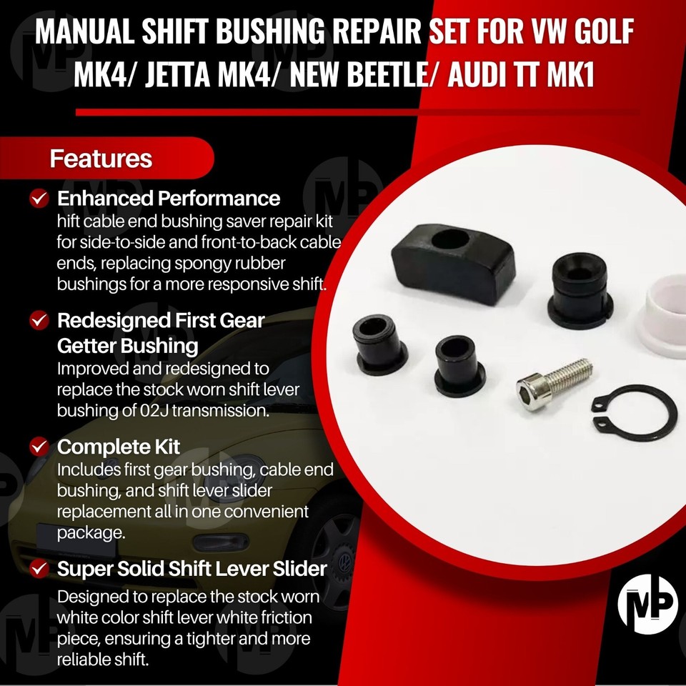 Manual Shift Bushing Repair Set for VW Golf MK4/ Jetta MK4/ New Beetle ...