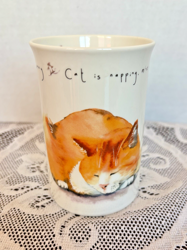 Kent Pottery England Cat Is Napping Mice Will Play Tea Coffee Mug 10 oz ...
