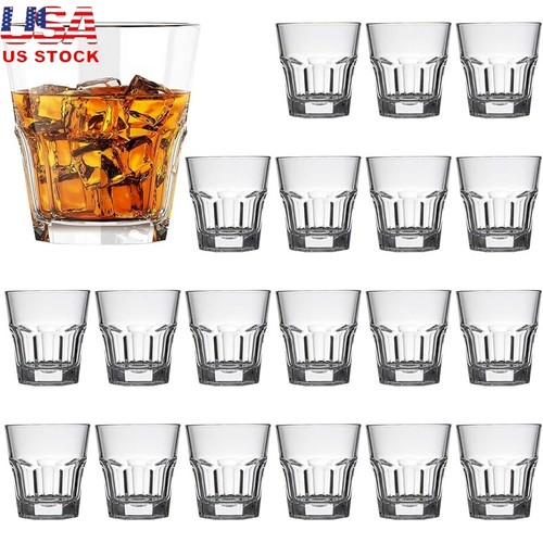 20 Pack Clear Shot Glasses Heavy Base Dishwasher Safe Perfect Parties ...