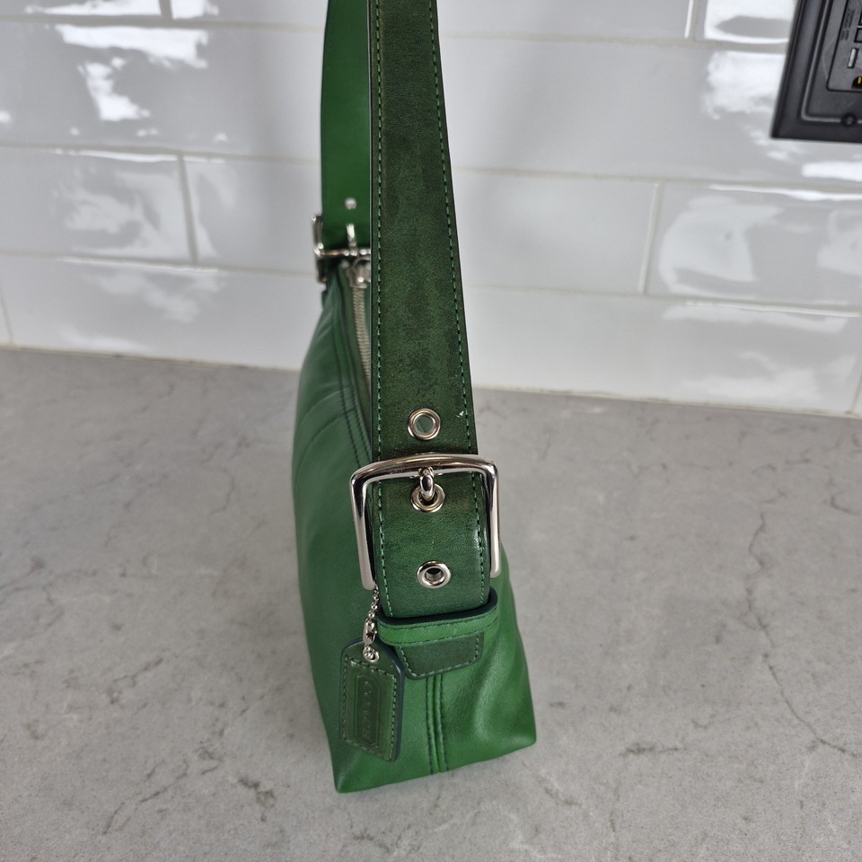 COACH 7461 Hampton Mini Demi Baguette Handbag Kelly Green Y2K Vintage ...