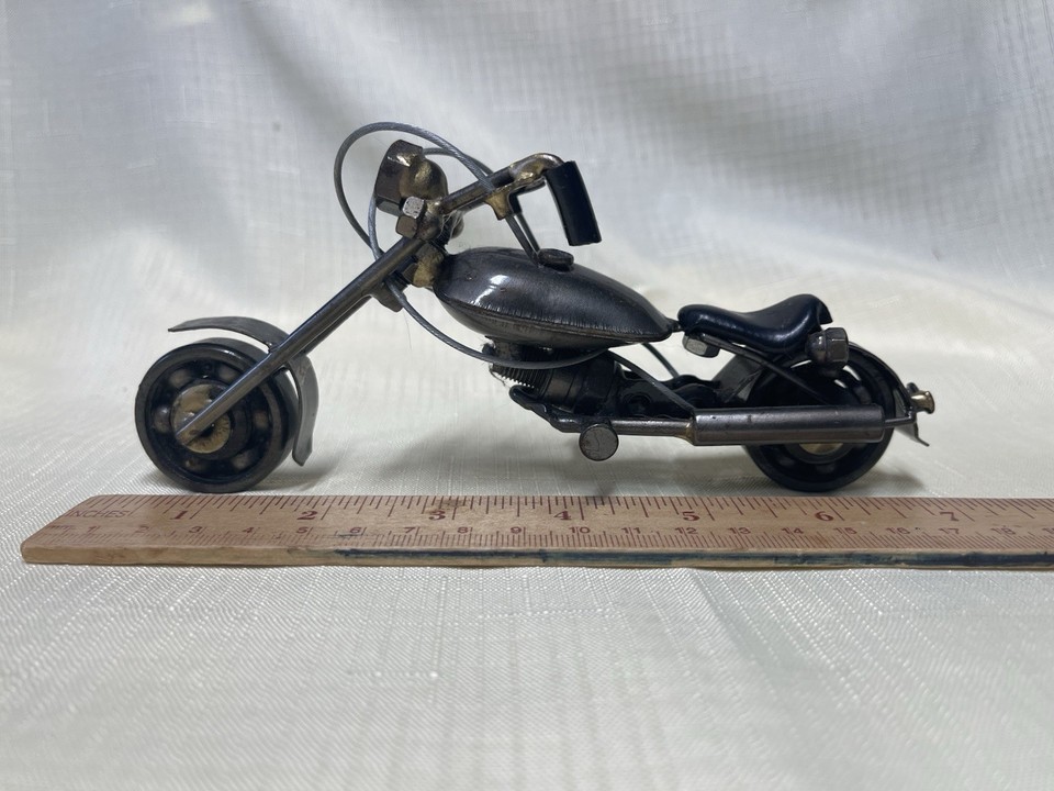 Metal Chopper Motorcycle Sculpture | eBay
