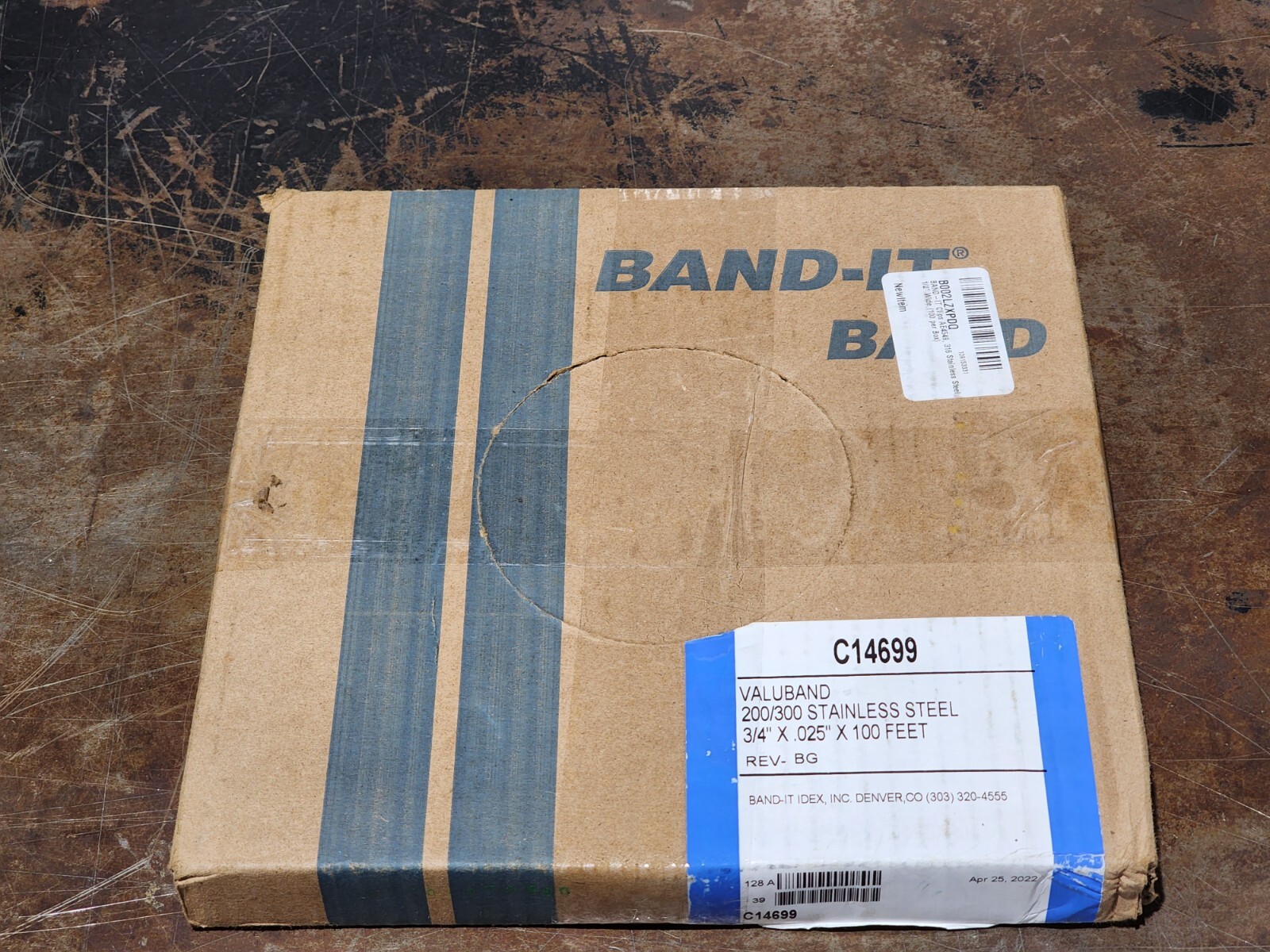 BAND-IT Valuband Band C14699 200/300 Stainless Steel 3/4" Wide x 0.025 ...