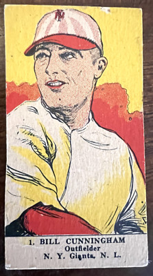 1923 W515 TABOCCO CARD BILL CUNNINGHAM NEW YORK GIANTS | eBay