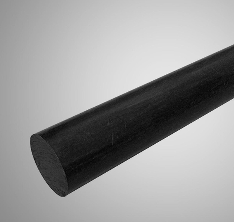 1pc PA6 Nylon Round Rod Stick Bar Black Dia. 30mm ±10% Long 330mm 13 ...