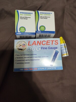 Prodigy Diabetic (100) Test Strips & (100) Lancets - Expired 2021 | eBay