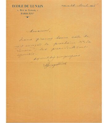 GONZAGUE FRICK, Louis, poète. Lettre autographe (G 1027) | eBay