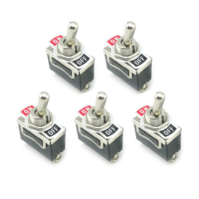 5Pcs 12V Heavy Duty Toggle Flick Switch ON/OFF Car Dash Light Metal ...
