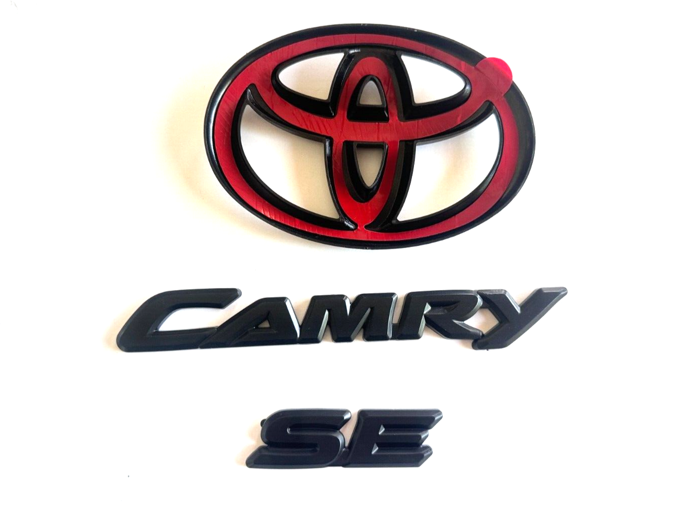 4PS 2015-2017 TOYOTA CAMRY SE AWD Matte Black EMBLEM OVERLAY KIT 75442 ...