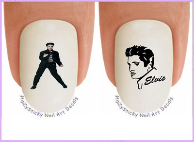 Nail Art 538 CHARACTER Elvis 2 Jailhouse WaterSlide Nail Decals ...