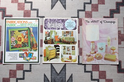 Lot of 3 Vintage 1970s Mod Podge / Decoupage Guides & Magazines | eBay