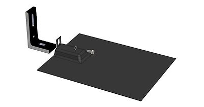 10 Black L-Foot Feet Bracket & 1.2-mm Flashing Solar Panel Mount ...