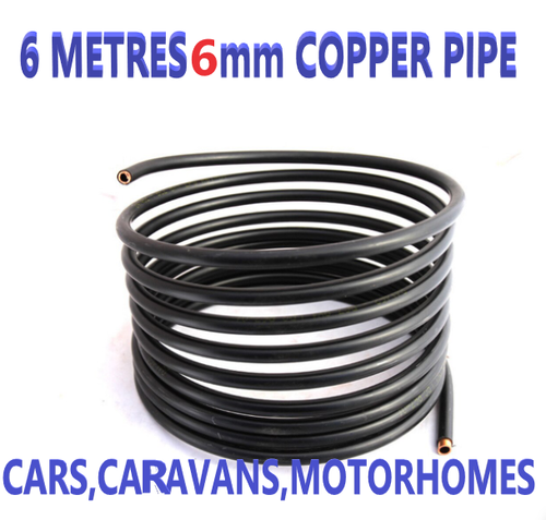 6mm x 6 metres COATED Copper Tube Pipe Gas in Caravan Campervan ...