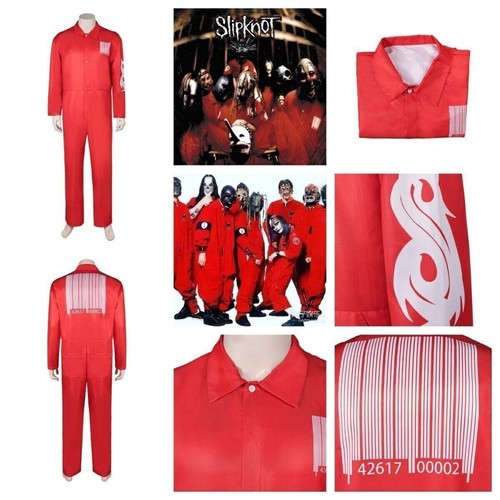 New Slipknot Joey Jordison Cosplay Red uniforms Jumpsuit Halloween ...