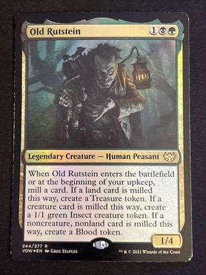 1x Foil Old Rutstein (244) Innistrad: Crimson Vow LP MTG Magic the ...