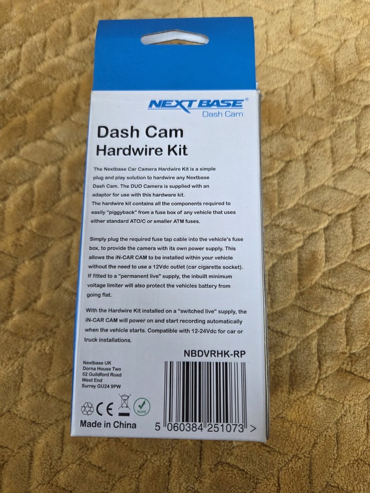 Nextbase Dash Cam Hardwire Kit See Photos As May Not Be Complete | eBay UK
