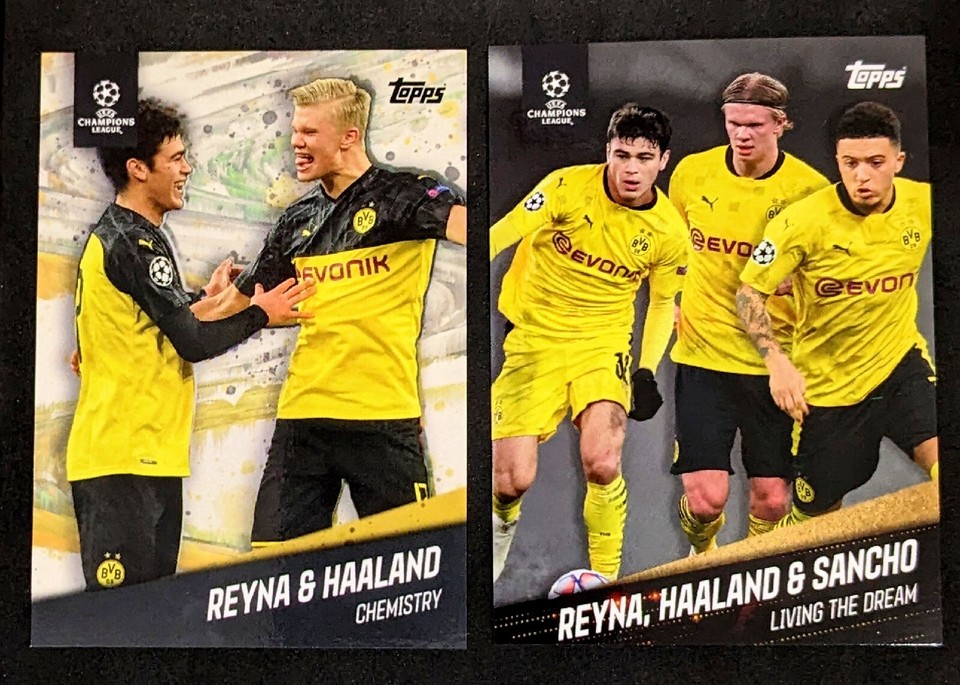 2021 Topps X Giovanni Reyna American Dream ERLING HAALAND Chemistry BVB ...