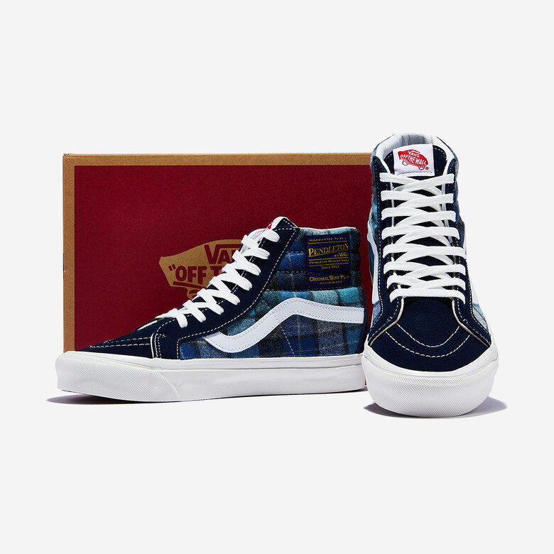 New Vans x Pendleton SK8-Hi 38 DX Shoes Sneakers - Blue (VN0A38GF9GS ...
