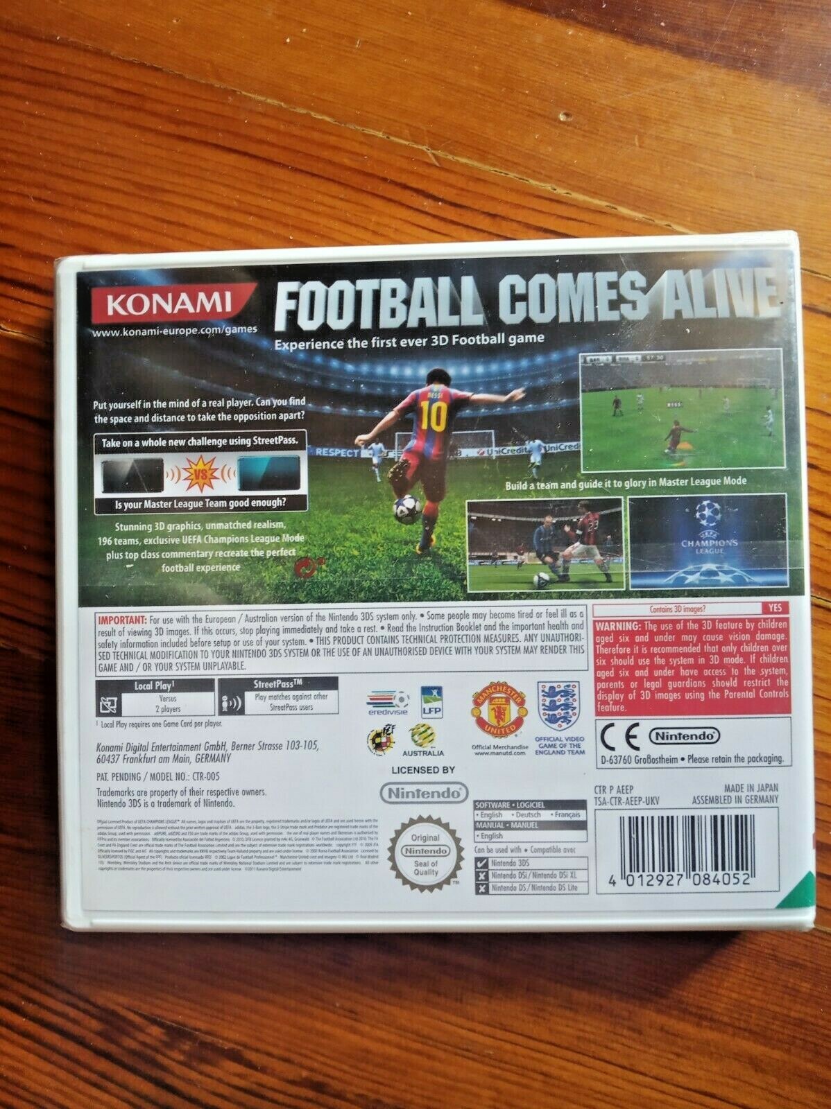 PES Pro Evolution Soccer 2011 3d Nintendo 3ds Game for sale online | eBay