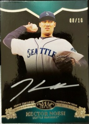 HECTOR NOESI 2012 Topps Tier One Rise Silver Ink AUTO SP #/10 Mariners ...
