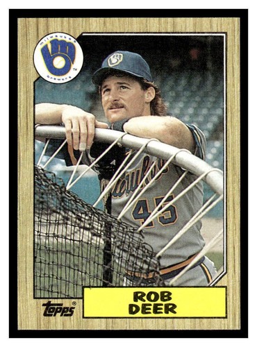1987 Topps #547 Rob Deer - Milwaukee Brewers | eBay