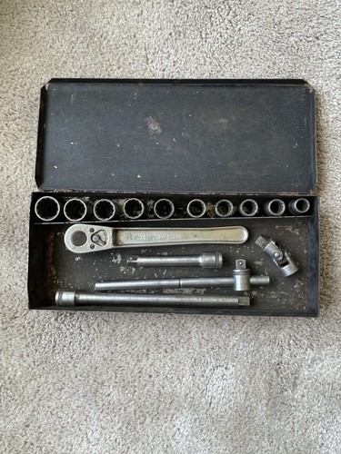 Non Better Vintage 1/2 In Socket Set In Original Steel Case by New ...