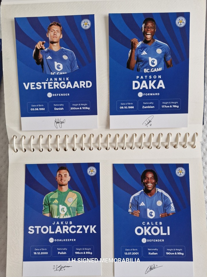 LEICESTER CITY ABDUL FATAWU CLUB CARD 6X4 UN SIGNED FOOTBALL LCFC ...