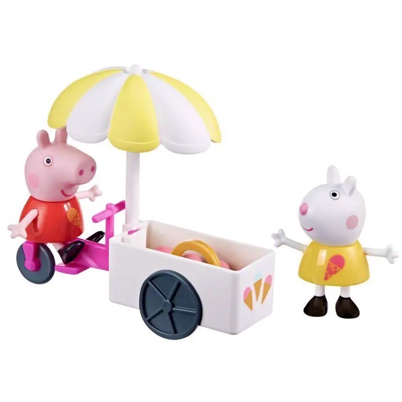 Hasbro Peppa Pig Peppa's Ice Cream Cart 5 pc Assortment Play Toy Set 3 ...